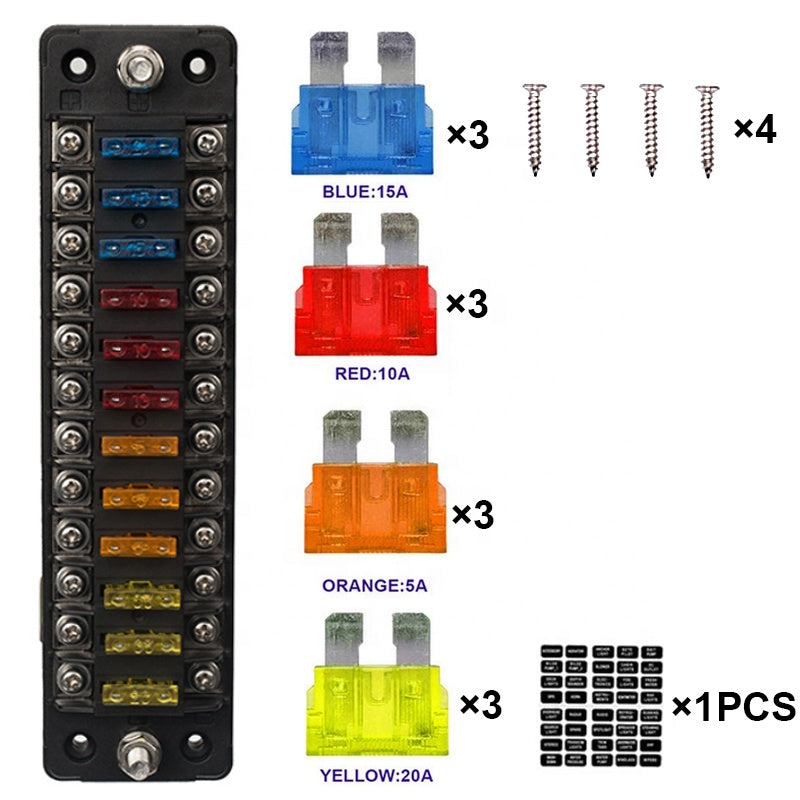Waterproof 32 V 12 Way Volkswagen Beetle Auto Types Of Universal Fuse ...